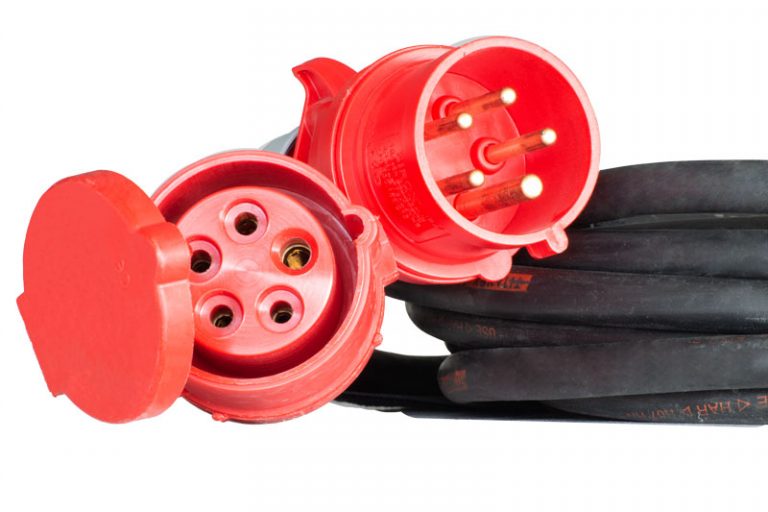 50 Meter 16A CEE-Rot Drehstrom-Kabel jetzt nur hier bei Logando mieten